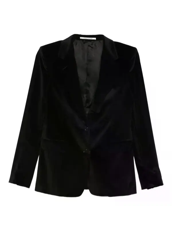 Tagliatore Velvet Blazer - Black