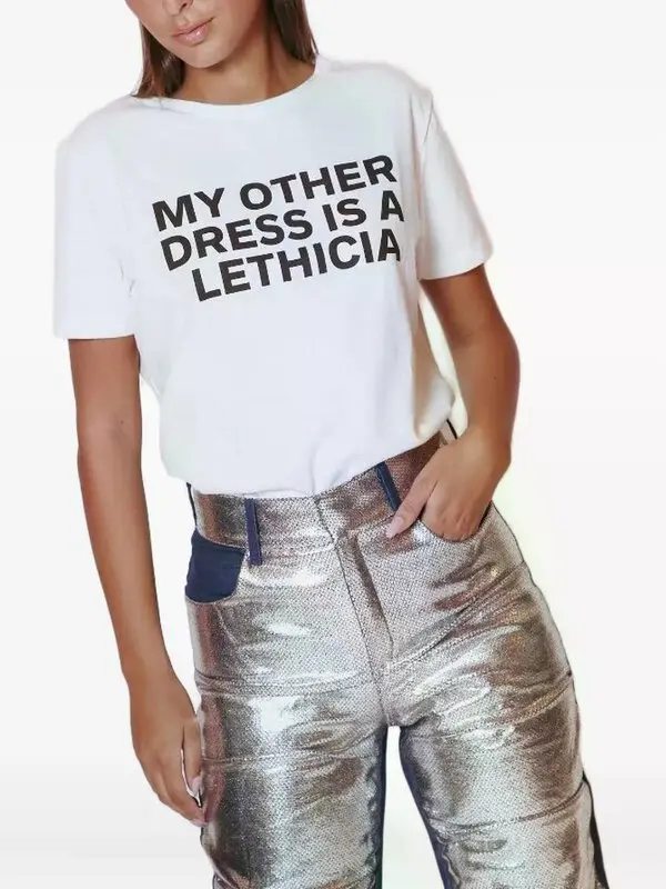 LETHICIA BRONSTEIN Metallic Trousers