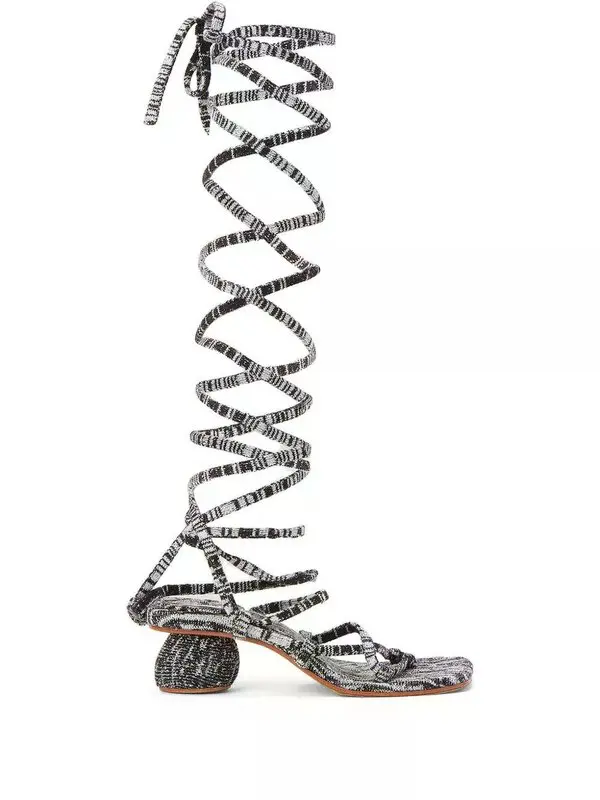 ISA BOULDER Lace-up Strappy Sandals