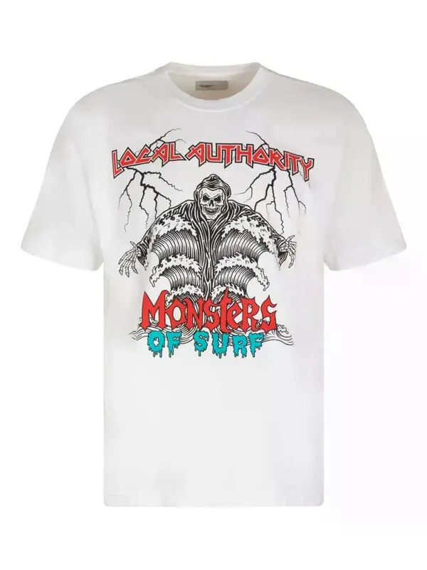 LOCAL AUTHORITY LA Graphic-print Cotton T-shirt - White