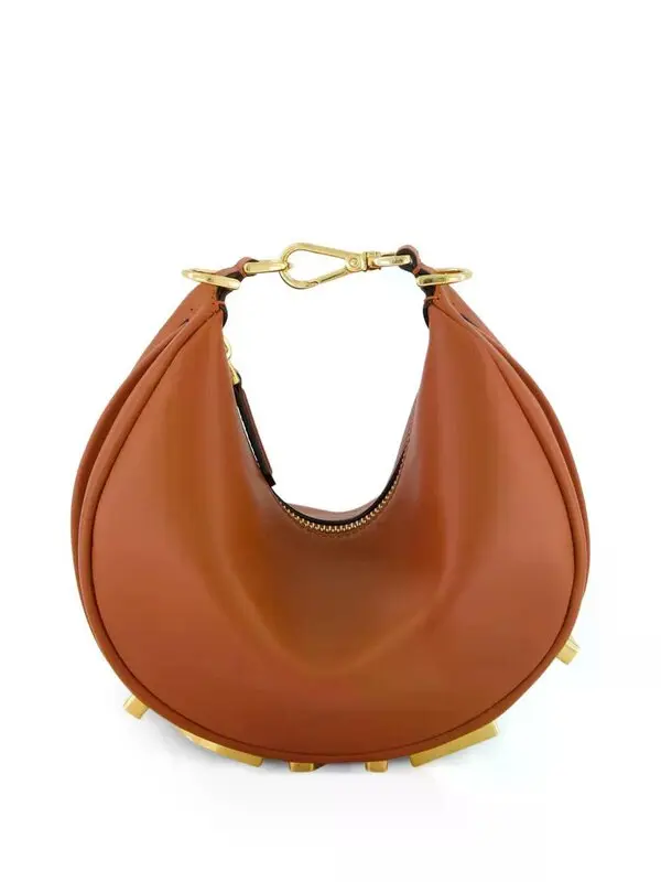 Fendi Mini Graph Leather Cross Body Bag - Brown