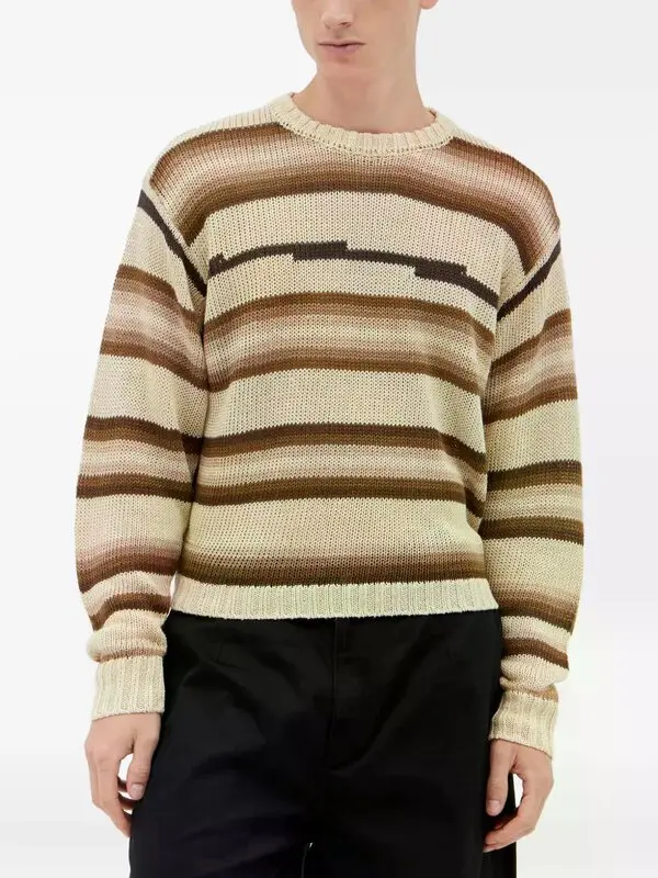 StÜssy Striped Crew-neck Sweater