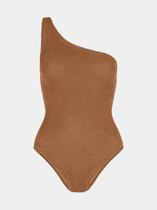 Hunza G Coverage Nancy Swim - Metallic Cocoa
