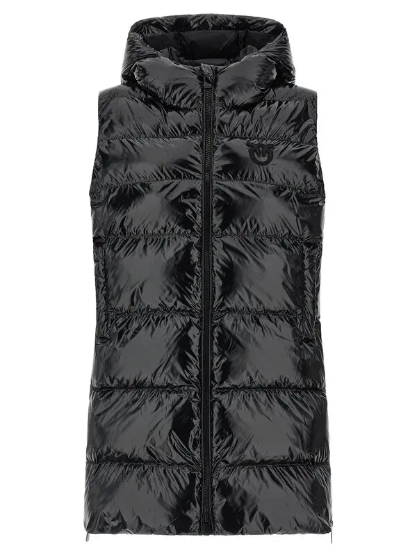 Pinko Graffetta Quilted Vest - Black