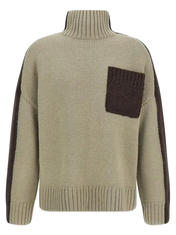 J.W.ANDERSON Two Tone Patch Pocket Sweater