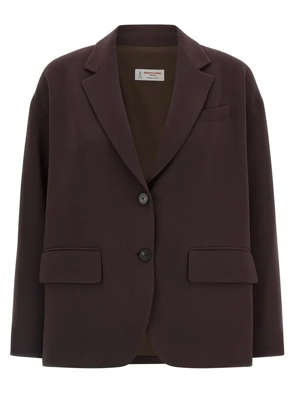 Alberto Biani Single-breasted Two-button Blazer - Brown