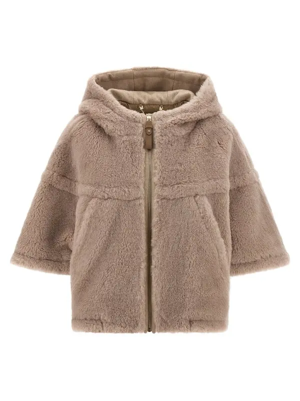 Max Mara Teddy Fabric Cape - Beige