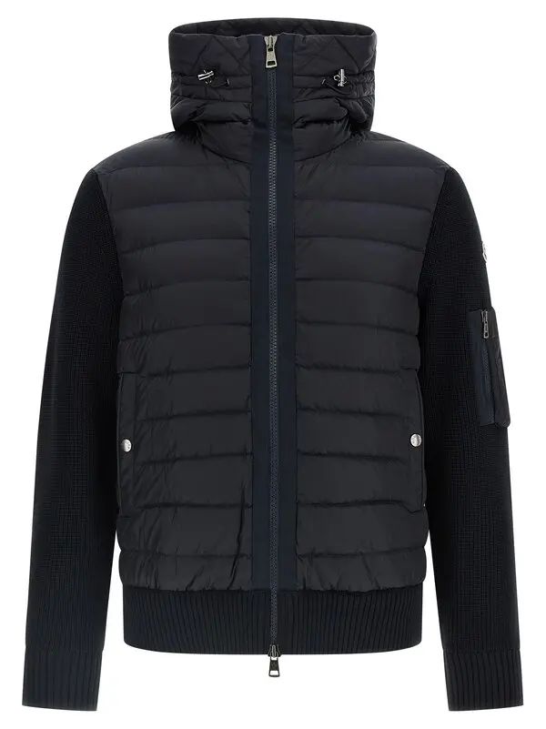 Moncler Tricot Hooded Cardigan - Blue