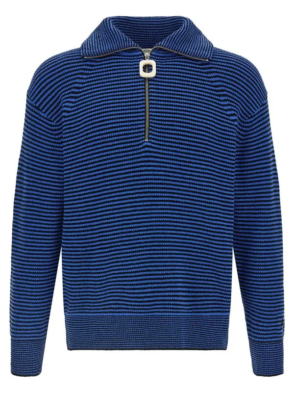J.W.ANDERSON Striped Half Zip Sweater - Multicolor