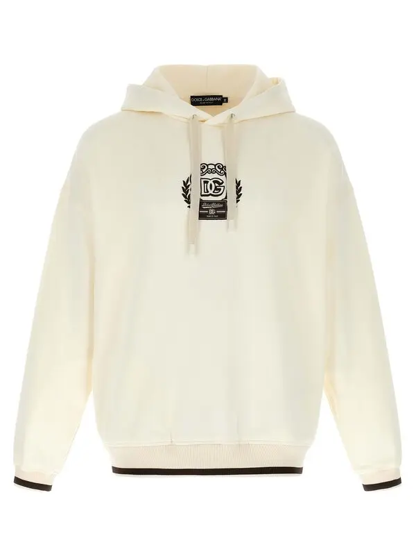 Dolce & Gabbana Logo Embroidery Cotton Hoodie