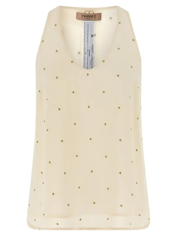 Twin-set Lurex Embroidery Tank Top