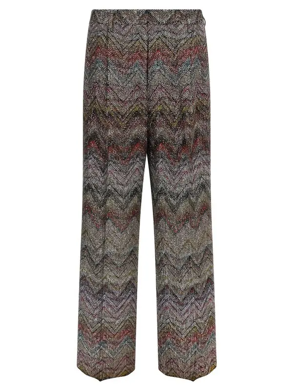 Missoni Zigzag Sequin Wide Leg Pants - Multicolor