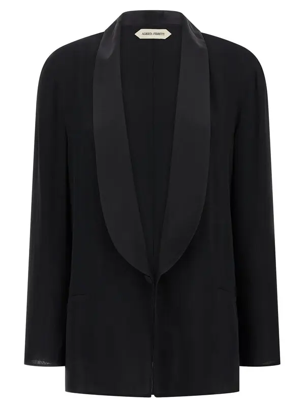Alberta Ferretti Silk Georgette Blazer