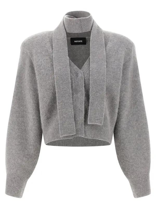 Remain Birger Christensen Scarf Cardigan - Gray