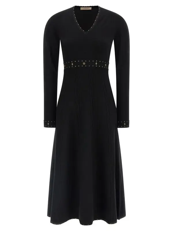 Twin-set Rhinestone Studded Midi Dress