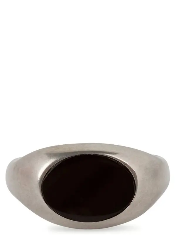 Dries Van Noten Stone Signet Ring - Black