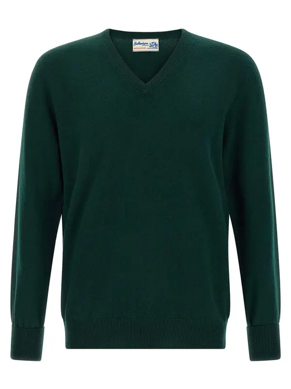BALLANTYNE V-neck Cashmere Sweater - Green