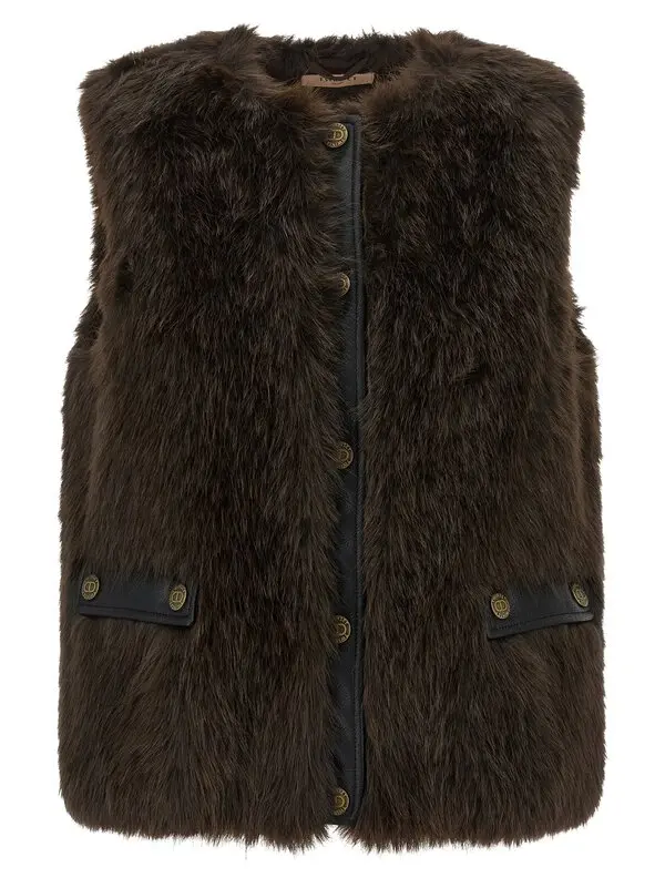 Twin-set Faux Fur Vest