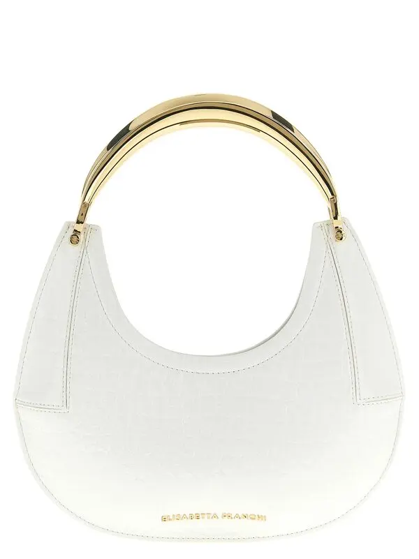 Elisabetta Franchi Small Hobo Shoulder Bag - White