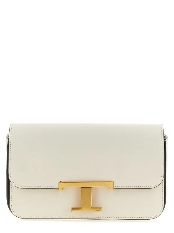 TOD'S T Timeless' Crossbody Bag - Beige