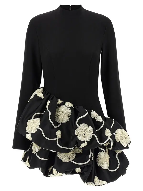 Remain Birger Christensen 3d Flower Bubble Minidress - White/black