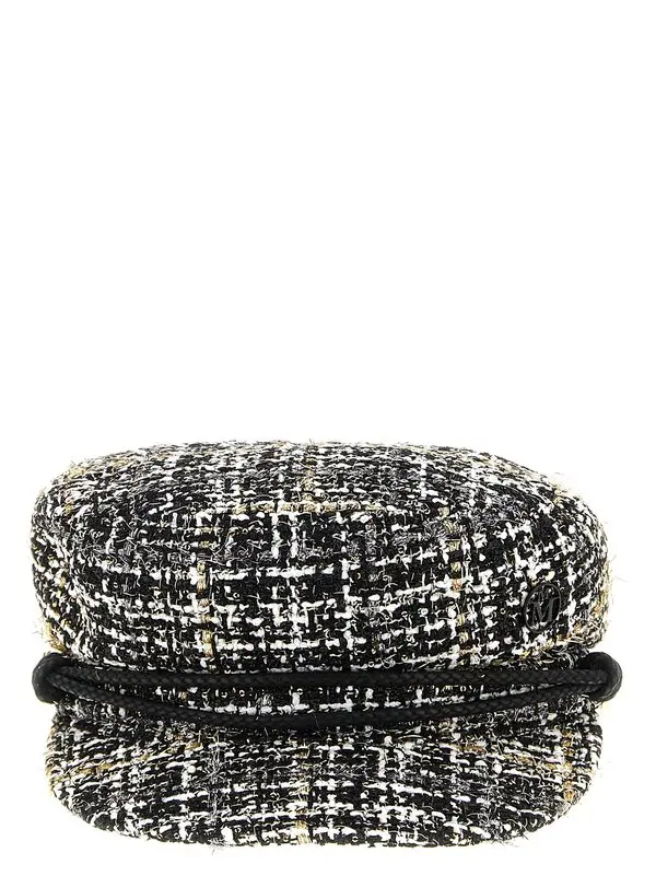 MAISON MICHEL Stage Shiny Tweed Cap