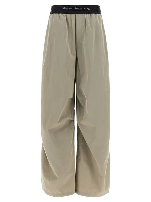 Alexander Wang Logo Elastic Pants - Gray