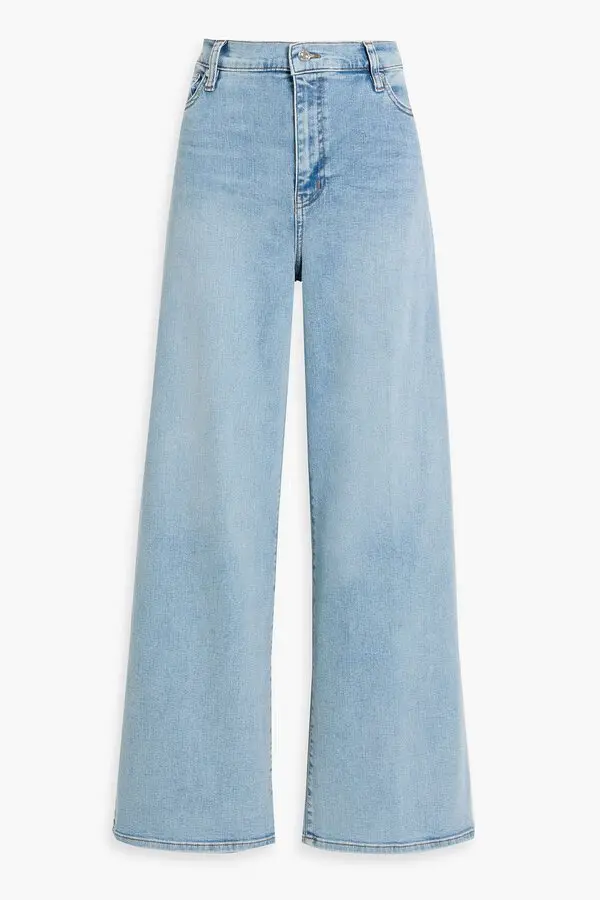 FRAME Le Slim Palazzo High-rise Wide-leg Jeans - Light Denim