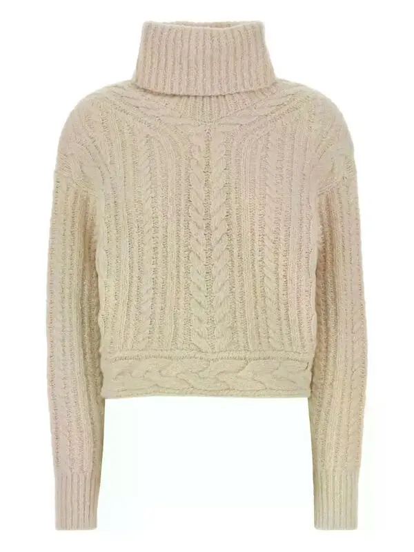 MARANT ETOILE Cable-knit Turtleneck Jumper - Neutrals
