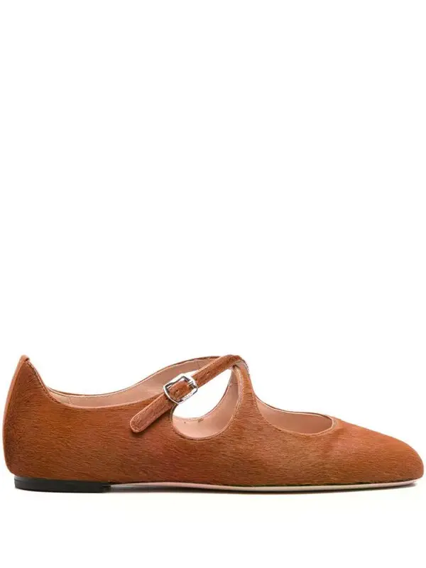 Bally Buckle-fastening Ballet Flats - Brown