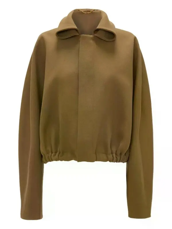 Victoria Beckham Roll-neck Bomber Jacket - Neutrals