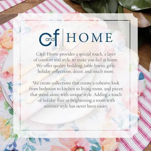 C&F HOME Morrison Floral Cotton Reversible Napkin Set Of 6machine Washable - Yellow