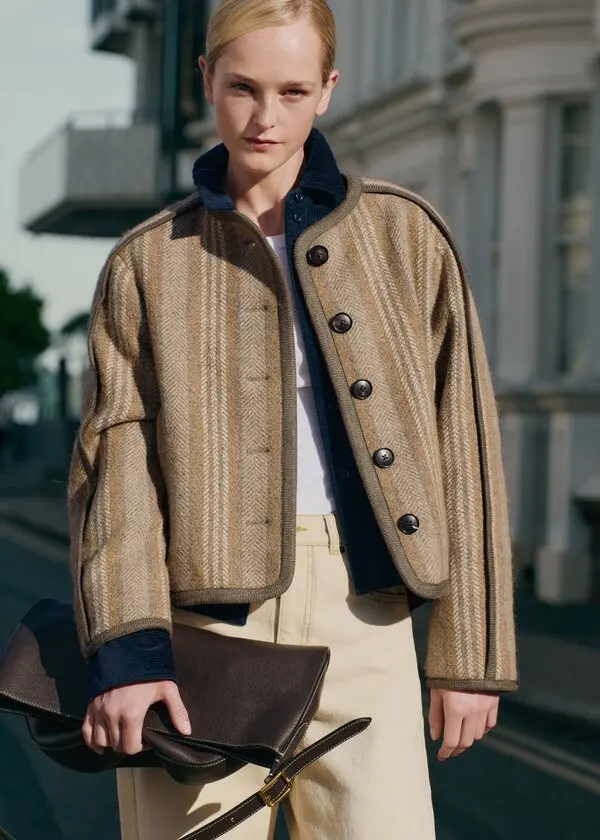 ME+EM Soft Shoulder Short Cocoon Coat