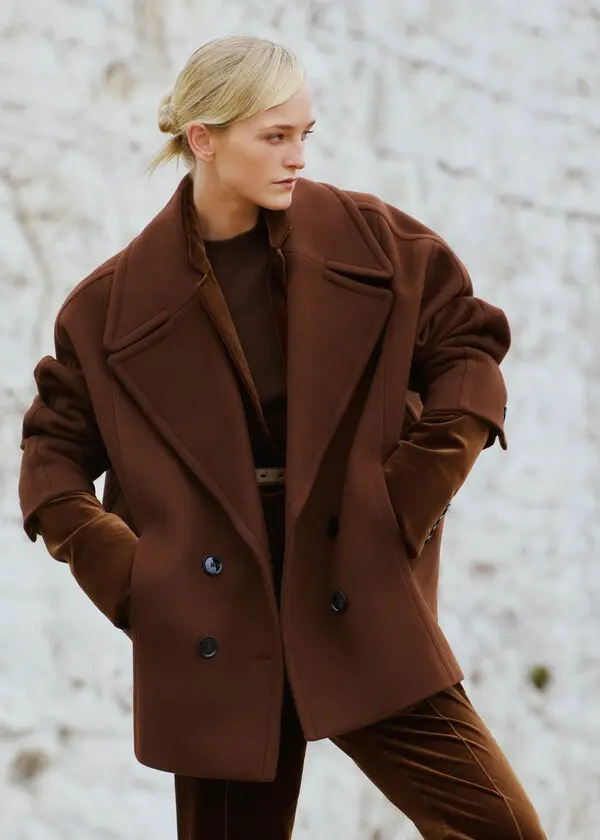 ME+EM Soft Shoulder Military Coat - Chestnut