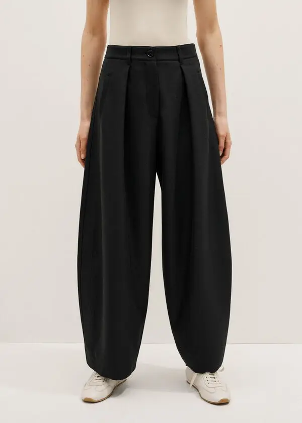 ME+EM Crease-less Barrel Leg Trousers