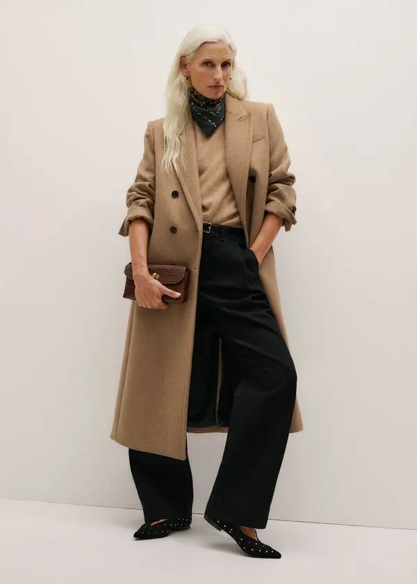 ME+EM Italian Wool Double-breasted Tailored Coat