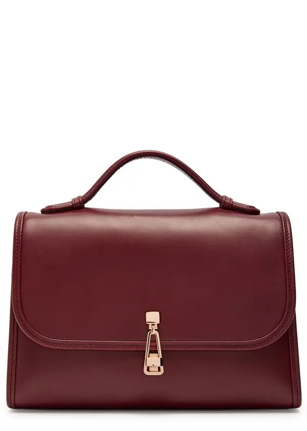 Gabriela Hearst Leonora Medium Leather Top Handle Bag - Bordeaux