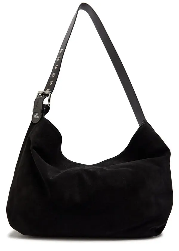 VIVIENNE WESTWOOD Maxime Large Suede Shoulder Bag