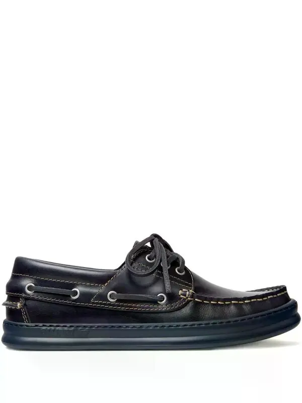 Camper Leather Boat Shoes - Blue