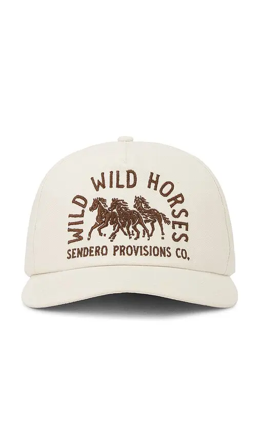 SENDERO PROVISIONS CO. Wild Wild Horses Cap - Cream & Brown