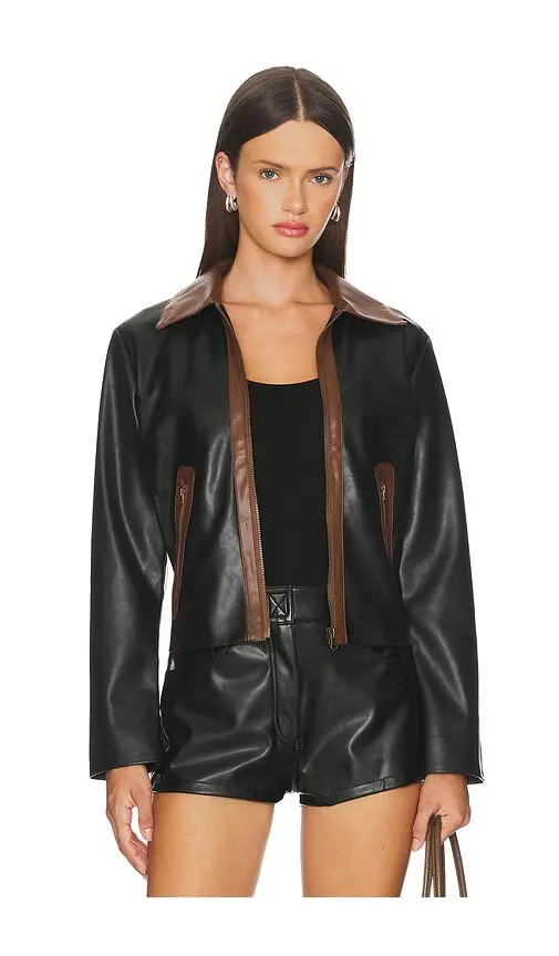 Central Park West Atlas Faux Leather Jacket
