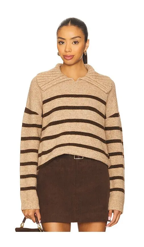 Central Park West Rayna Oversized Collar Sweater