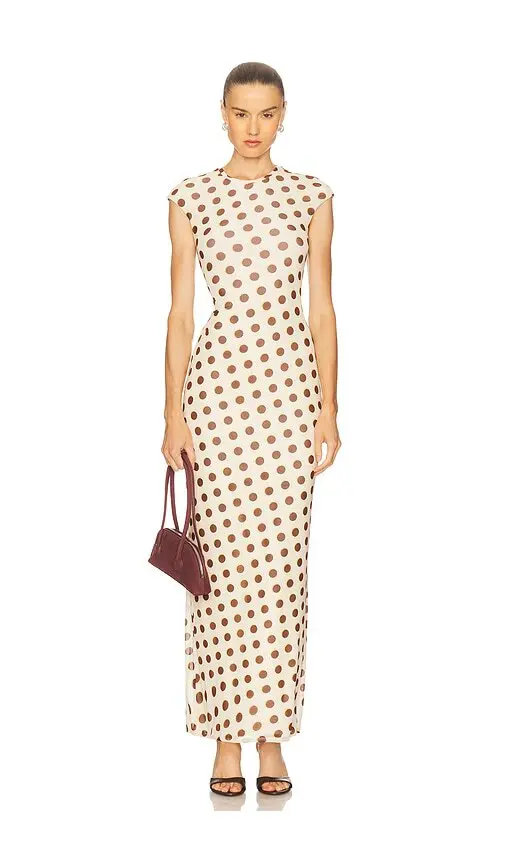 AFRM Cody Dress - Gold Halo Dot