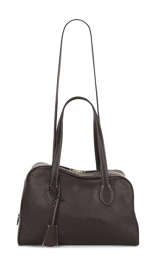 ATP ATELIER Noale Shoulder Bag - Walnut & Contrast Stitch
