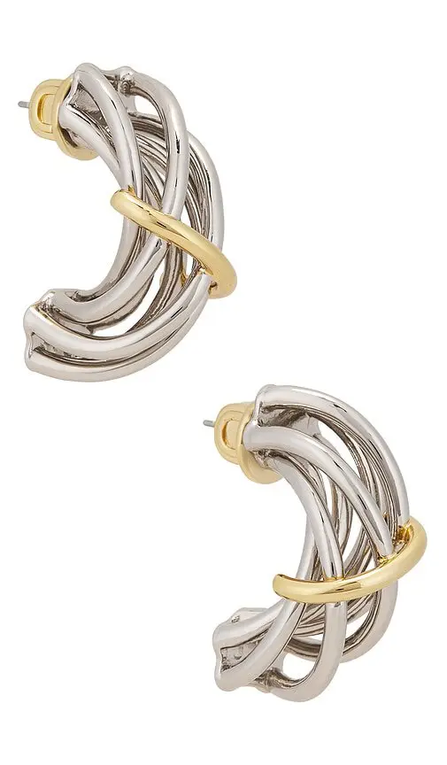 Demarson Sloane Earrings - Gold & Silver
