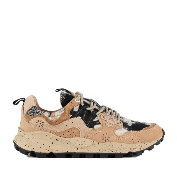 FLOWER MOUNTAIN Yamano 3 Suede And Wool Sneakers - Beige, Black