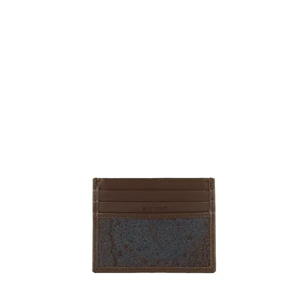Etro Essential Card Holder In Jacquard