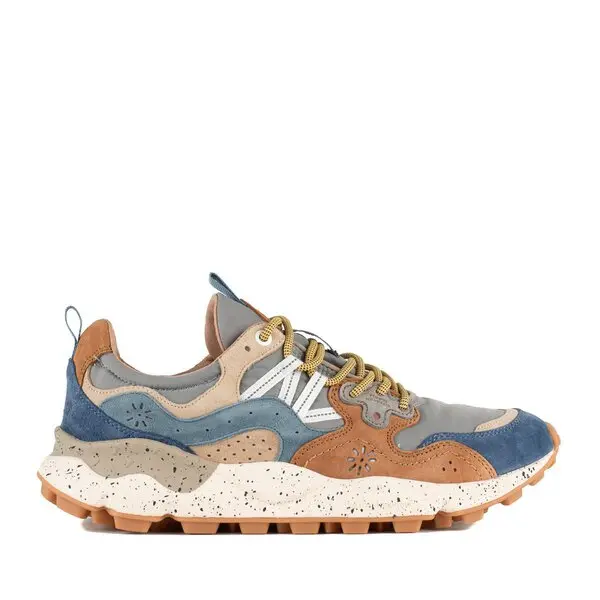 FLOWER MOUNTAIN Yamano 3 Uni Sneakers - Light Blue, Beige, Gray