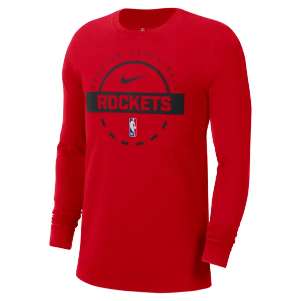 Nike Houston Rockets Nba Practice Long-Sleeve T-Shirt - Red | Editorialist