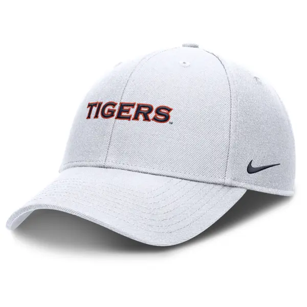 Nike Auburn On-field Rise Gameday Dri-fit College Trucker Adjustable Hat - White